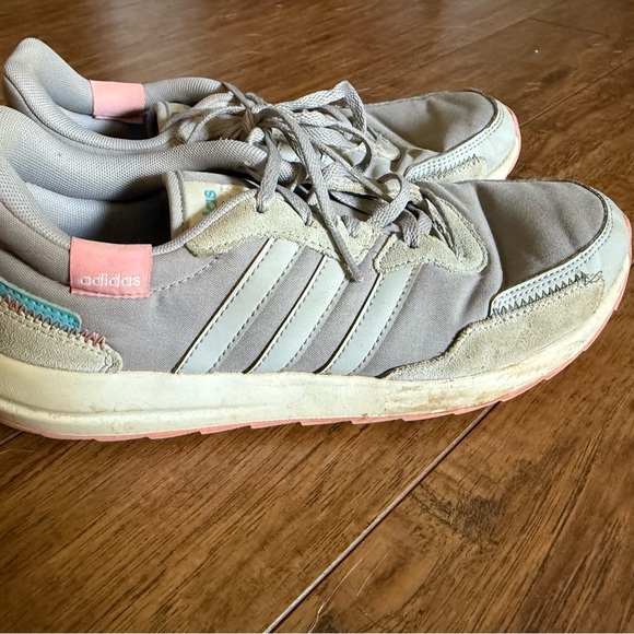 adidas | Shoes | Adidas Womens Gray And Pink Sneakers | Poshmark